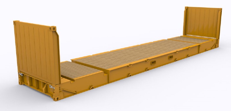 40ft flatrack - Think Defence