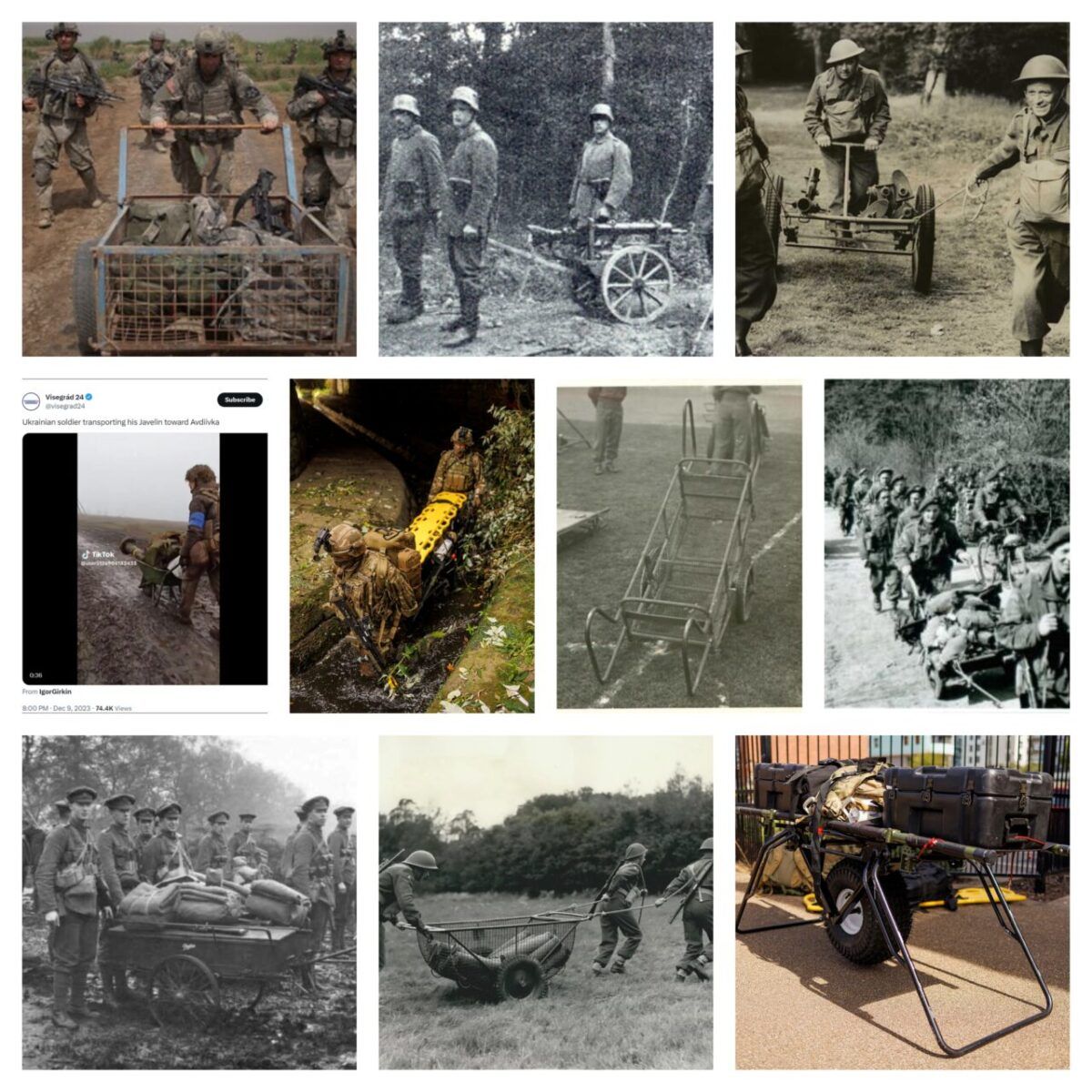 Infantry Hand Cart Collage - Think Defence